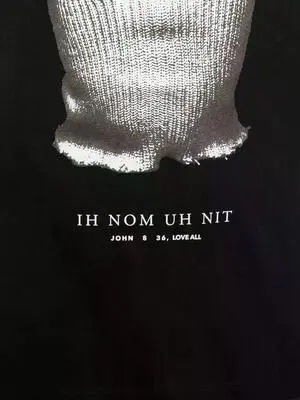 IH NOM UH NIT Mask-print T-shirt