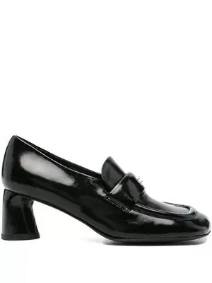 HALMANERA 55mm Leather Block Heel Loafers