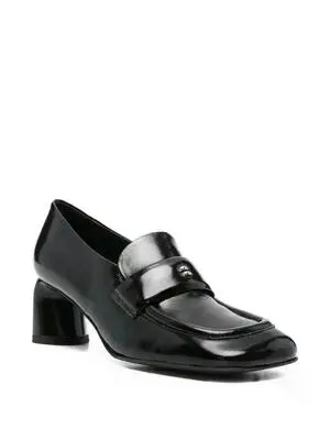 HALMANERA 55mm Leather Block Heel Loafers