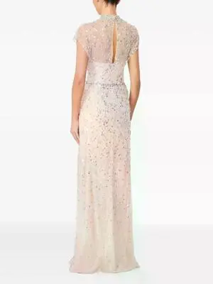 Jenny Packham Crystal-embellished Maxi Dress - Neutrals