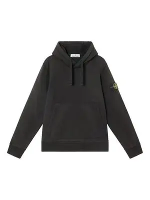 Stone Island Cotton Hoodie With Detachable Logo Patch