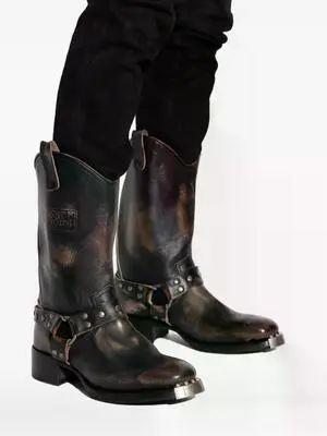 Dsquared2 Studded Leather Biker Boots