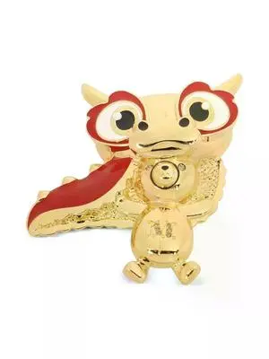 Max Mara Teddy Dragon Brooch - Gold
