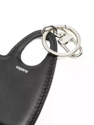 Coperni Heart-shaped Leather Keyring - Black