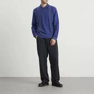 PALMES Lace Long Sleeve Zip Polo