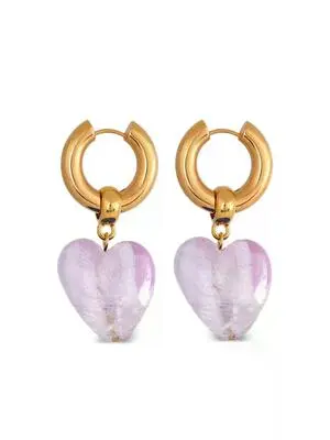 Mayol Hoop Heart Earrings - Gold