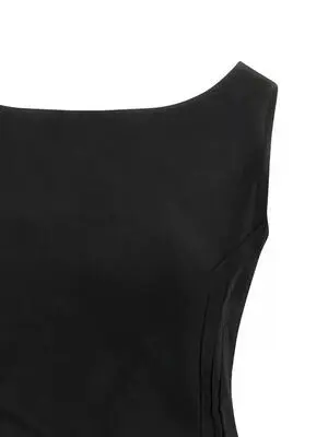 Magda Butrym Rose-embellished Mini Dress - Black