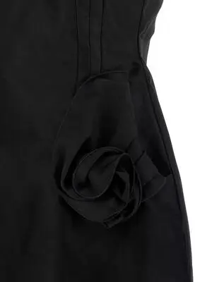 Magda Butrym Rose-embellished Mini Dress - Black