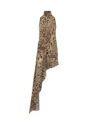 Leopard Print Chiffon Dresses