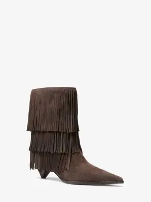 Michael Kors Jayla Fringed Suede Boots