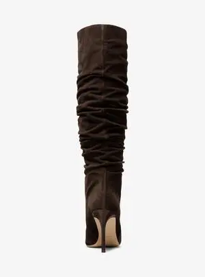 Michael Kors Dawn Suede Knee High Boots - Brown