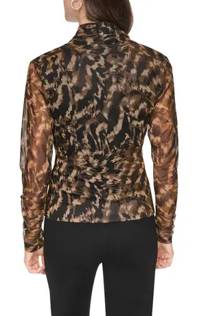 Dkny Long-sleeve Mesh Shirt - Abstract