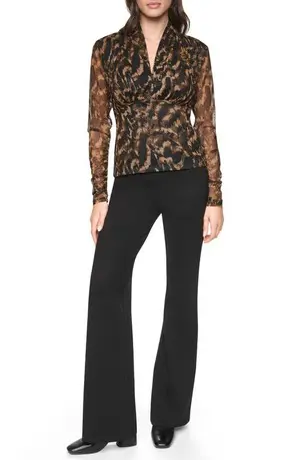 Dkny Long-sleeve Mesh Shirt - Abstract