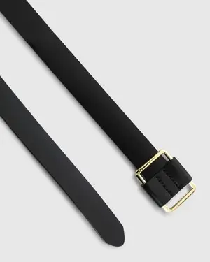 BELLE & BLOOM Leather Belt With Gold-tone Buckle