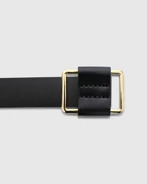 BELLE & BLOOM Leather Belt With Gold-tone Buckle