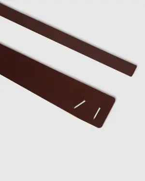 BELLE & BLOOM Leather Tie Belt - Brown