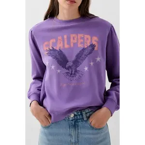Scalpers Drop Shoulder Sweatshirts Hoodies For Women