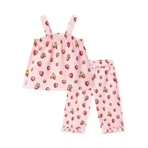 MILKBARN Ruffle Tank And Pant Set - Strawberry