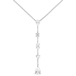UNTAMED PETALS Lunar Crystal Drop Pendant - Silver