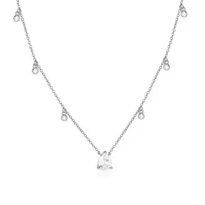 UNTAMED PETALS Miles Crystal Choker - Silver