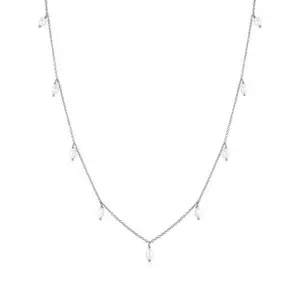 UNTAMED PETALS Angelica Pearl Necklace - Silver