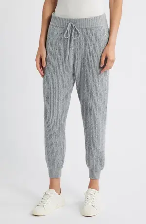 CITY BLUES Cable Knit Jogger - Gray