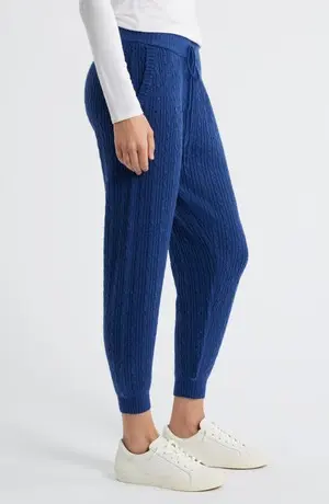 CITY BLUES Cable Knit Jogger - Twilight