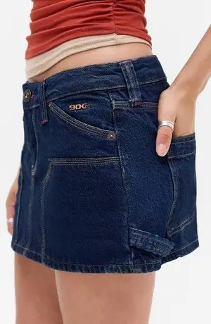BDG URBAN OUTFITTERS Carpenter Denim Miniskirt - Rinse
