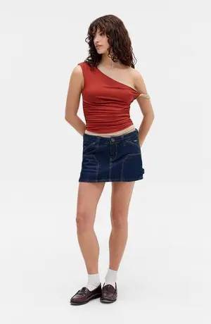 BDG URBAN OUTFITTERS Carpenter Denim Miniskirt - Rinse