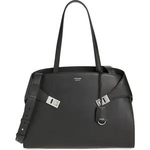 FERRAGAMO Hug Calfskin Leather Tote Nero Nero