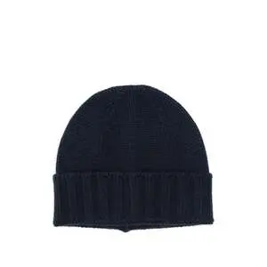 FILERIA Cashmere Ribbed Beanie - Blue
