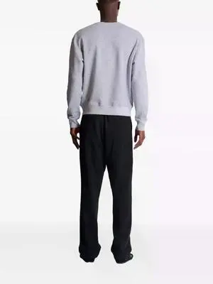 Balmain Logo Print Cotton Sweatshirt - Grey