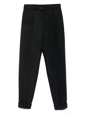 Alpha Studio Pleated Trousers With Turn-up Cuffs