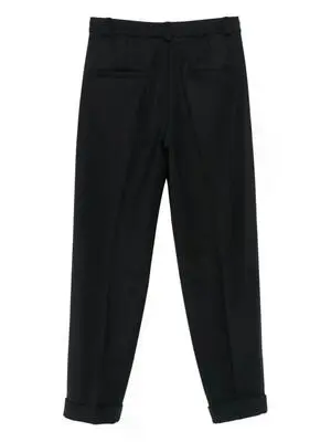 Alpha Studio Pleated Trousers With Turn-up Cuffs