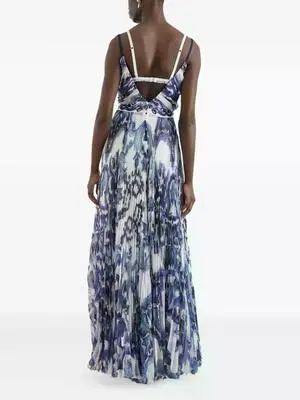 Dolce & Gabbana Pleated Print Dress