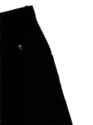 Saint Laurent Velvet Pleated Midi Skirt