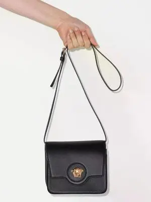 Versace La Medusa Crossbody Bag - Black