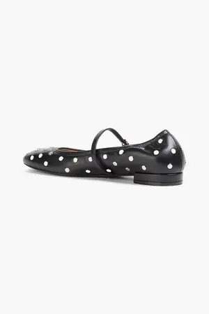 STUART WEITZMAN Claris Studded Mary Jane Flats - Black