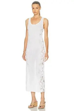 Alaïa Lace Tank Dress - White