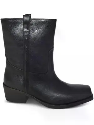 Max Mara 60mm Leather Square-toe Boots