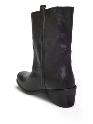 Max Mara 60mm Leather Square-toe Boots