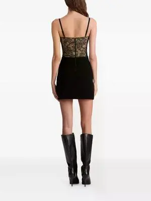 Alice + Olivia Carla Lace-corset Mini Dress
