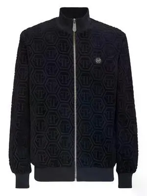 Philipp Plein Hexagon-logo Zip-up Jacket - Blue