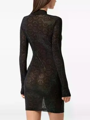 Philipp Plein Tulle Mini Dress - Black