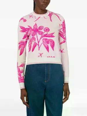 Moschino Floral-print Wool Sweater