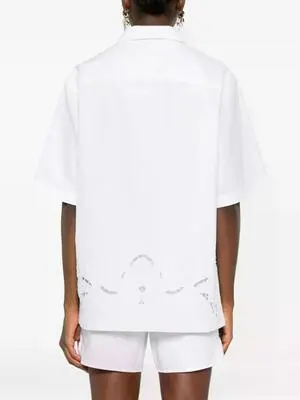 MARINE SERRE Lace-insert Short-sleeves Shirt