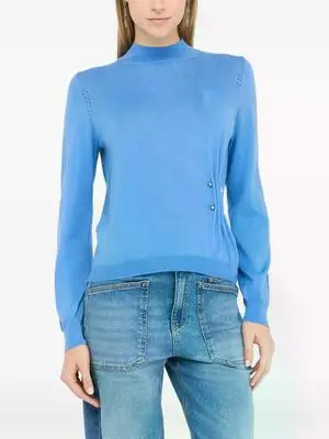 Liu Jo Gathered Bead-embellished Sweater
