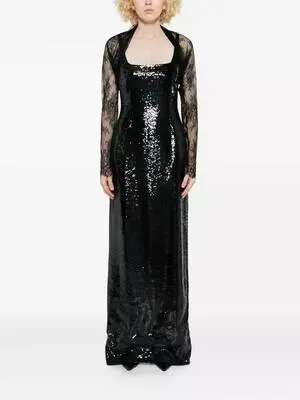Alberta Ferretti Lace Cropped Jacket