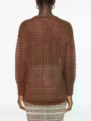 Fabiana Filippi Open-knit Sweater - Brown