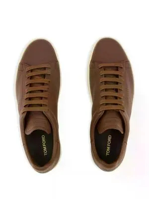 TOM FORD Leather Low-top Sneakers - Brown